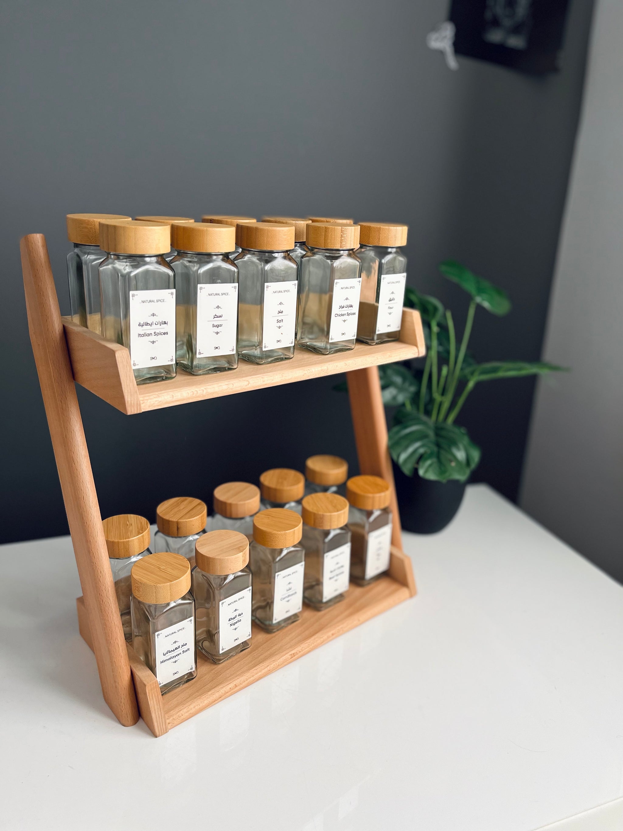 Set of 20 square 150ml glass jars +shelves – Seragmounirdesigns