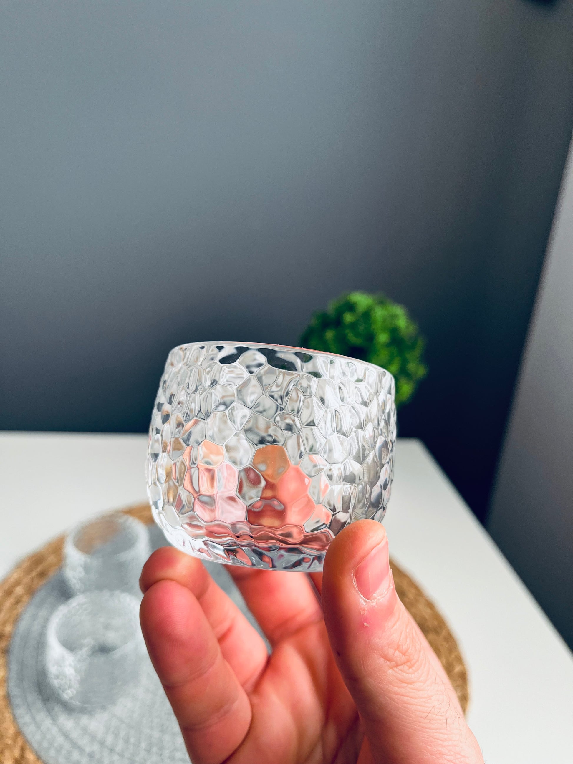 6 Glass cup 7cm*7cm coffee(كره) – Seragmounirdesigns